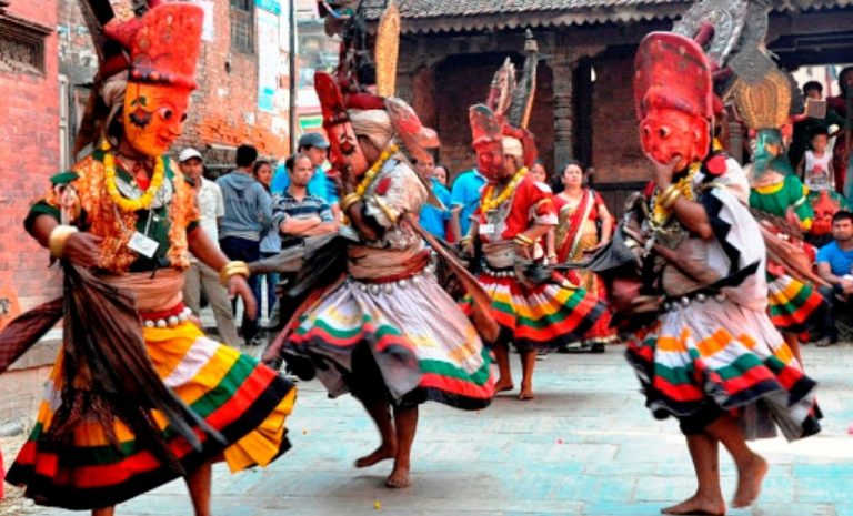 Navadurgas Tantric Dance Commences In Bhaktapur Kumaris Procession